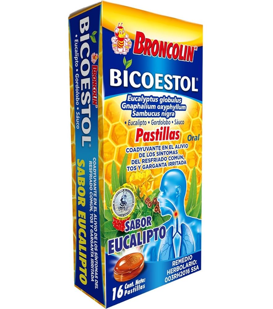 Broncolin Bicoestol Herbal Lozenges – Eucalyptus Flavour (16 Pack) – Ay ...